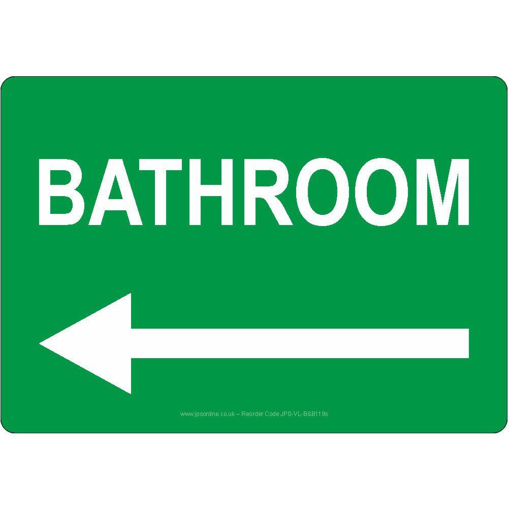 Bathroom Left Arrow Sign – JPS Online Ltd