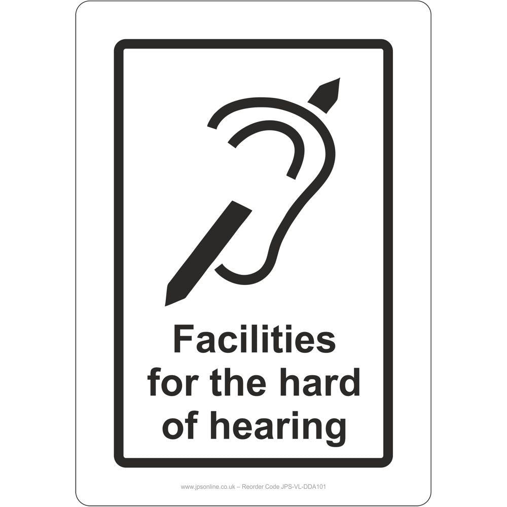Facilities For The Hard Of Hearing Sign – JPS Online Ltd