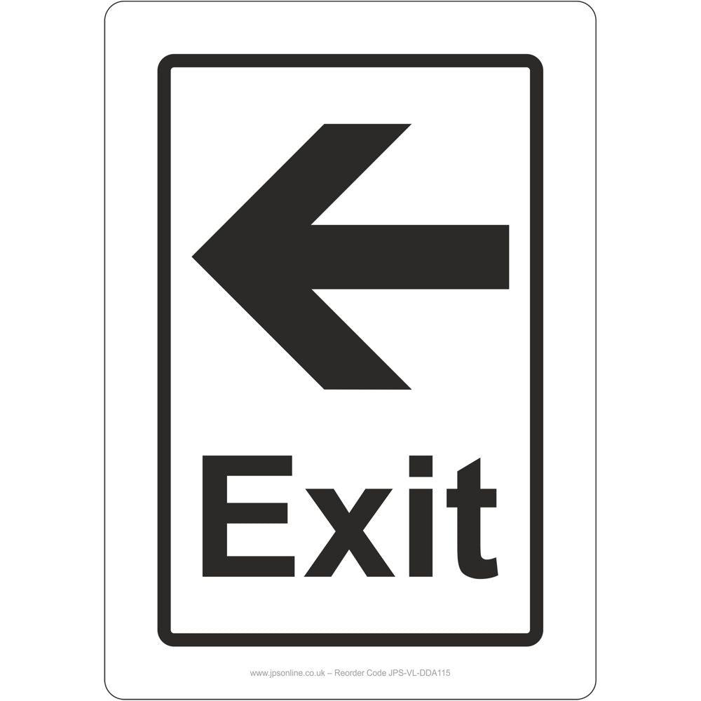 Exit Left Arrow Sign – JPS Online Ltd