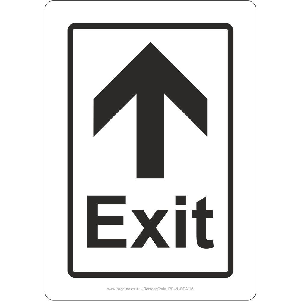 Up Arrow Sign Pedestrian Access Route Up Arrow Portrait Wall Sign