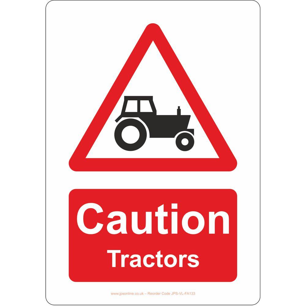 Caution Tractors Sign Jps Online Ltd