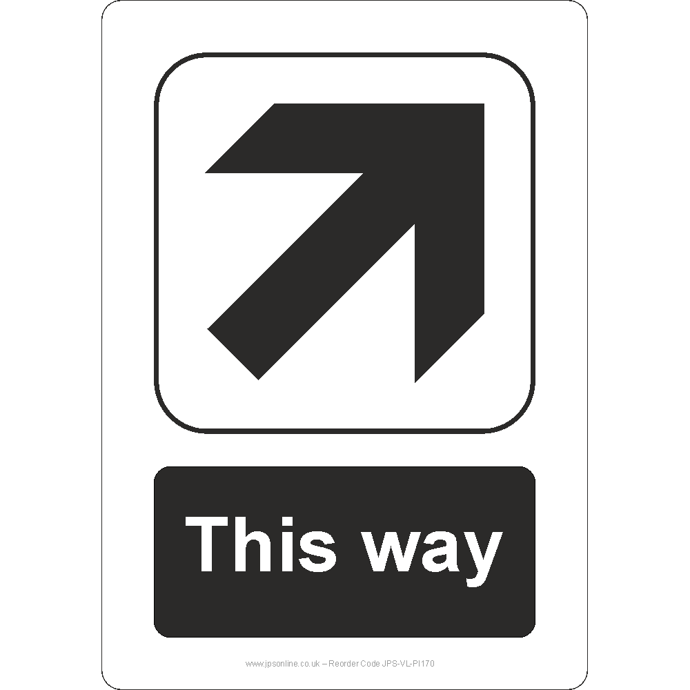 One Way Arrow Sign