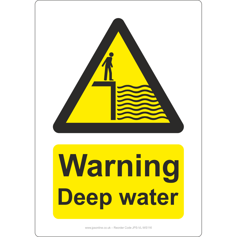 Warning Deep Water Sign – JPS Online Ltd